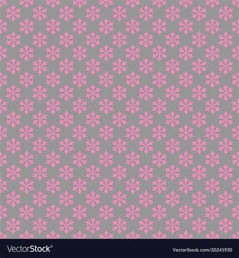 Repeating Geometrical Stylized Snowflake Pattern Vector Image