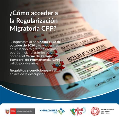 trámite del carnet de permiso temporal de permanencia cpp cómo regularizar y qué pasos seguir