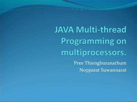 Java Multi Thread Programming On Cmp System