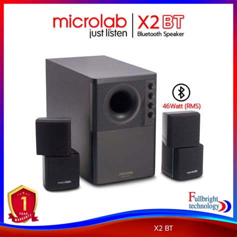 Microlab X2bt Bluetooth Speaker 2 1 Ch 46 Watt ลำโพงบลูทูธคอมพิวเตอร์ พร้อมซับวูฟเฟอร์ รองรับ