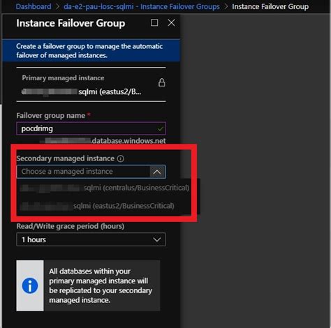 Learning From Expertise 4 Why Cannot Add Instance Failover Group To Azure Sql Managed Instance