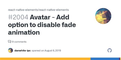 Avatar Add Option To Disable Fade Animation Issue React Native Elements React Native