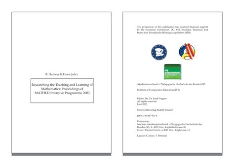 Pdf Researching The Teaching And Learning Of Mathematics Proceedings Of Mathed Intensive