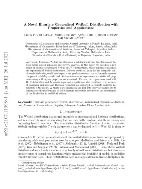 A Novel Bivariate Generalized Weibull Distribution Pdf Estimation