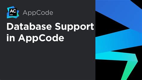 Database Support In Appcode Youtube