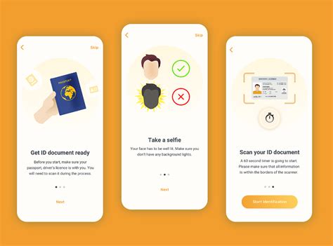 Onboarding Screens Identity Verification App Certificate Viewer App