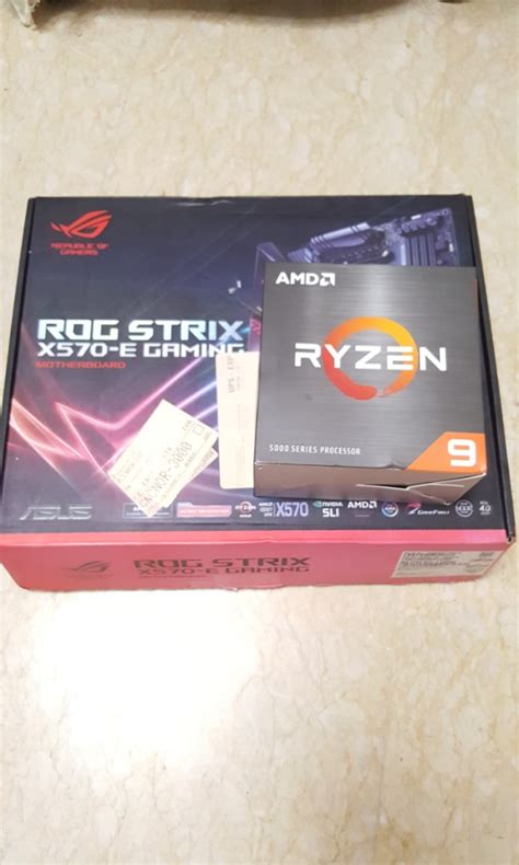 Mobo X570 E Gaming Amd 5950x Computers And Tech Parts And Accessories