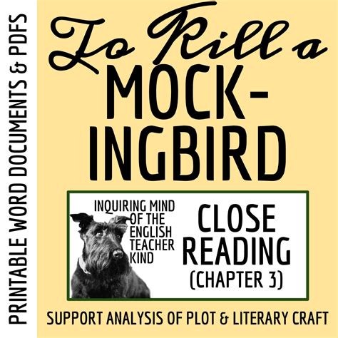 To Kill A Mockingbird Chapter 3 Close Reading Analysis Worksheet Classful