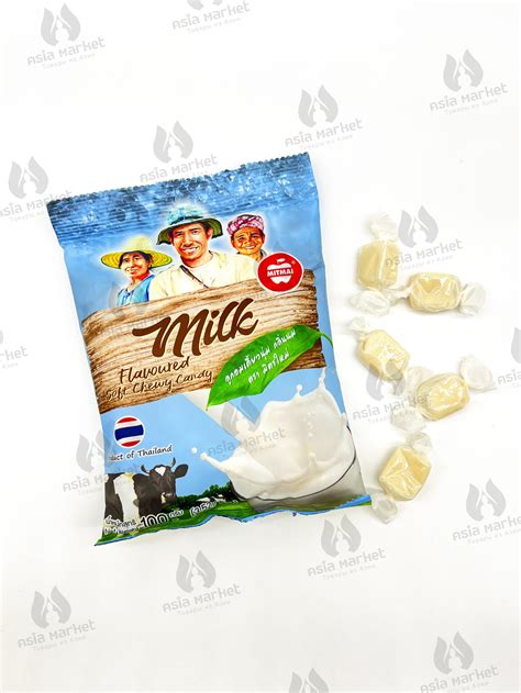 Тайские жевательные конфеты MitMai Молоко 110гр - Asia Market