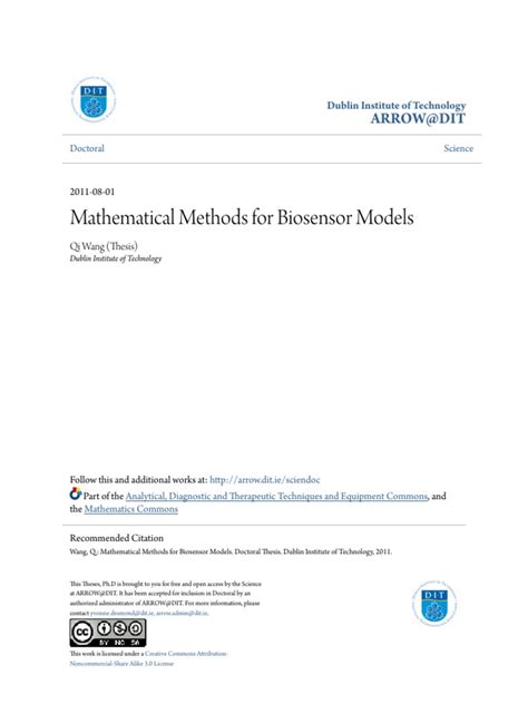 Pdf Mathematical Methods For Biosensor Models Dokumen Tips