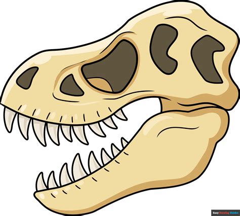 How To Draw Dinosaur Bones Step By Step