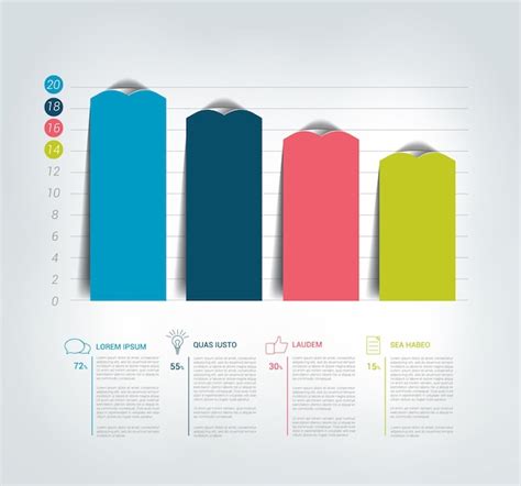 Premium Vector Colummn Chart Graph For Infographics