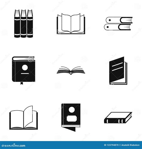 Reference Point Icons Set Simple Style Stock Illustration Illustration Of Isolated Glass