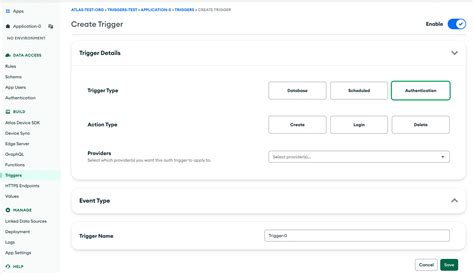 Authentication Triggers Atlas App Services Mongodb Docs