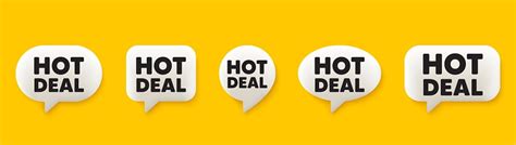 핫딜 기호 특별 행사 가격 표시 3d 스피치 채팅 거품 벡터 3차원 형태에 대한 스톡 벡터 아트 및 기타 이미지 3차원 형태 가격 개체 그룹 Istock