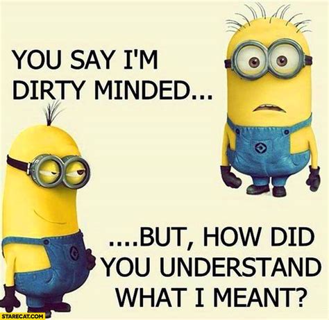 You Say Im Dirty Minded But How Did You Understand What I Meant