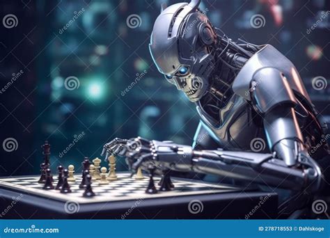 A Robot Playing Chess Stock Illustration Illustration Of Intelligence 278718553
