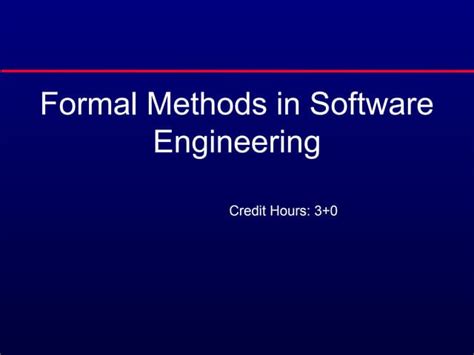 Formal Specification In Software Engineering Se9 Ppt