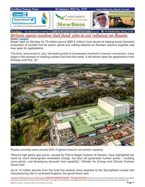 Newbase 03 January 2023 Energy News Issue 1579 By Khaled Al Awadi