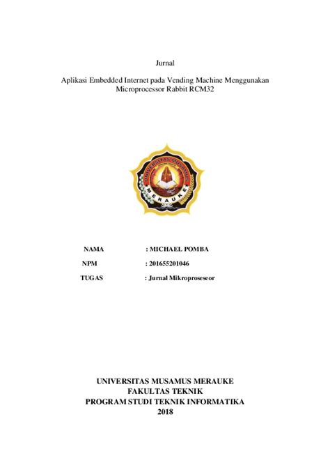 doc jurnal aplikasi embedded internet pada vending machine menggunakan microprocessor rabbit rcm32