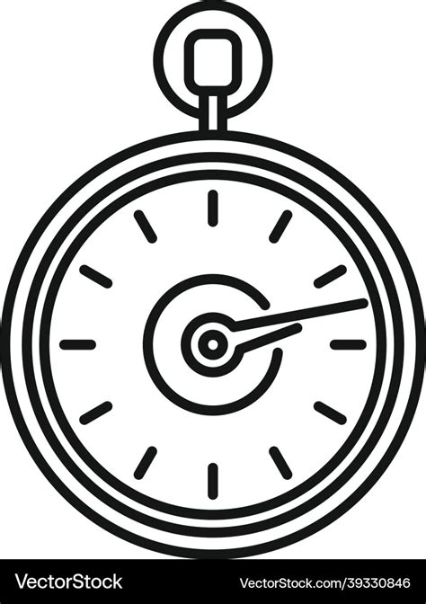 Timer Counter Icon Outline Stopwatch Clock Vector Image