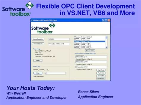 Ppt Flexible Opc Client Development In Vsnet Vb6 And More
