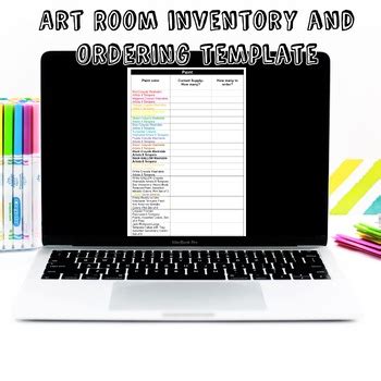 Art Room Inventory And Ordering Template By Managing The Mess TPT