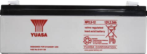 Buy Yuasa NP2.3-12 NP2.3-12 VRLA 12 V 2.3 Ah AGM (W x H x D) 178 x 64 x ...