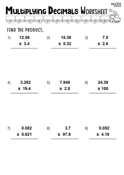 Worksheets Multiplying Decimals Multiplying Decimals Multiplication Worksheets Kindergarten