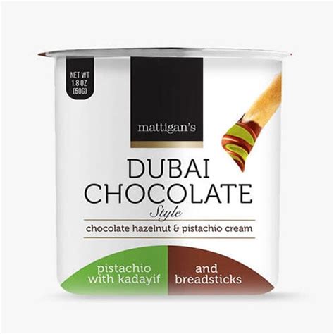 Mattigans Dubai Chocolate Style Breadstick Dipper Cup 50g Chocolate