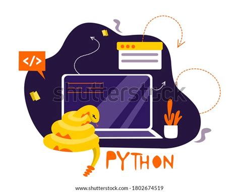 Python Code Language Sign Programming Coding And Developing Concept