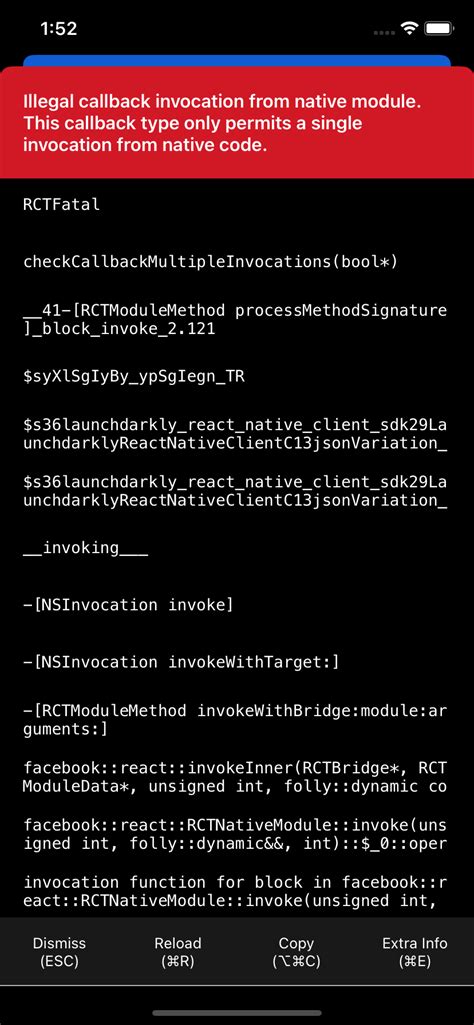 Illegal Callback Invocation From Native Module This Callback Type Only Permits A Single