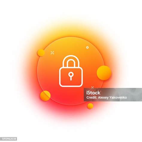 잠금 아이콘입니다 도둑으로부터 데이터 보호 비밀 바이러스 백신 유리 형태가있는 그라디언트 흐림 버튼 맑은 유리 디자인 0명에 대한 스톡 벡터 아트 및 기타 이미지 Istock