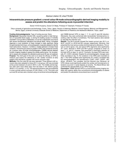 Pdf Intraventricular Pressure Gradient A Novel Colour M Mode Echocardiographic Derived