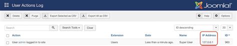 how to view users ip address on joomla site