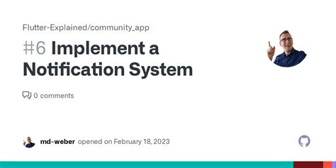 Implement A Notification System Issue Flutter Explained Community App GitHub