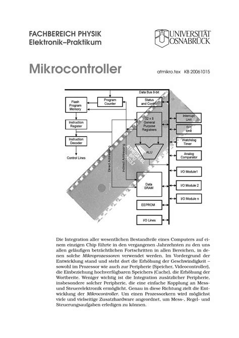 PDF Mikrocontroller Betzler Physik Uni Osnabrueck De 2466MS AVR