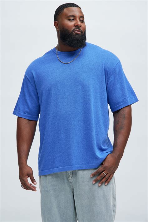 Henshaw Knit Tee Blue Fashion Nova