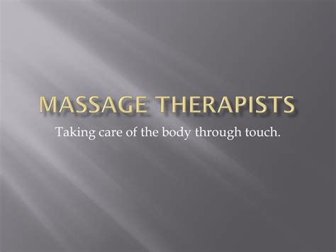 Ppt Massage Therapists Powerpoint Presentation Free Download Id