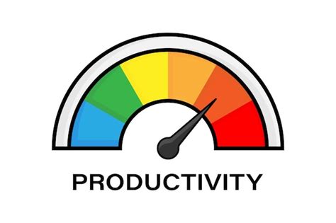 Nível De Produtividade Taxa De Produtividade Em Uma Escala Conceito De