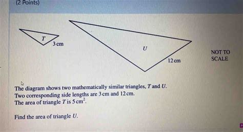 solved 2 points not to scale the diagram shows two mathematically