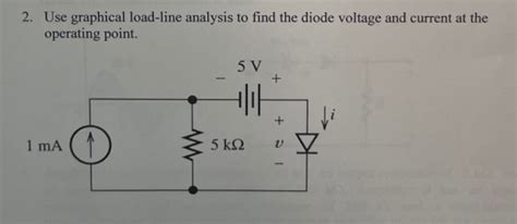 solved 2 use graphical load line analysis to find the diode
