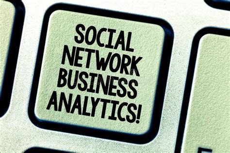 conceptual hand writing showing social network business analytics
