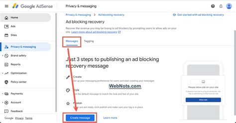 How To Setup Ad Blocking Recovery In Google AdSense Account WebNots