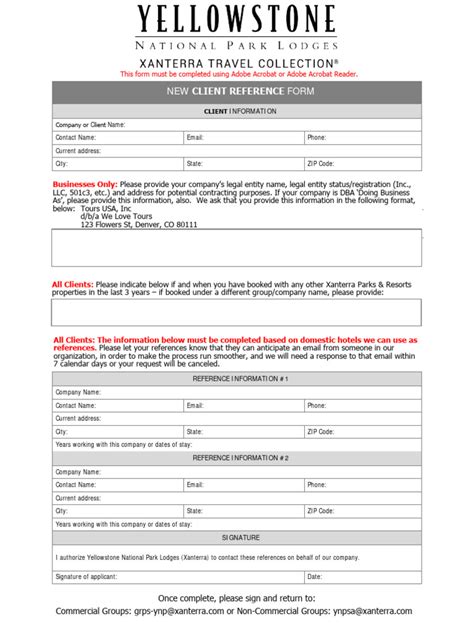 New Client Reference Form 20240528 Pdf