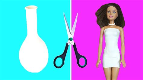 ПЛАТЬЕ И ТОП ДЛЯ КУКЛЫ ИЗ ШАРИКОВ 👚 ЛАЙФХАК одежда для БАРБИ Как