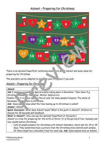 Advent Assembly Preparing For Christmas Teaching Resources