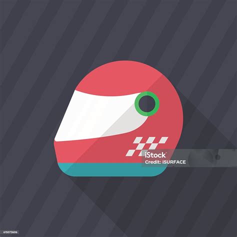 Ikon Helm Balap Vector Datar Desain Bayangan Panjang Balapan Conc Ilustrasi Stok Unduh Gambar