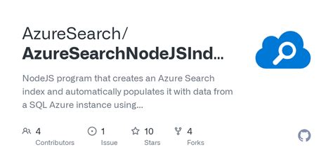 GitHub AzureSearch AzureSearchNodeJSIndexerDemo NodeJS Program That Creates An Azure Search