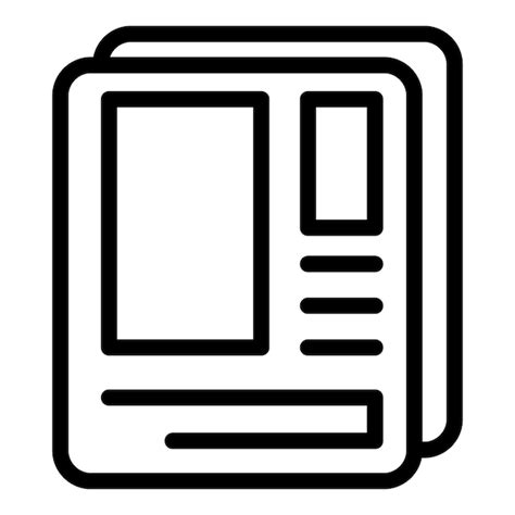 Premium Vector Personal Page Interface Icon Outline Personal Page